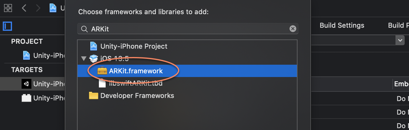 iOS 工程配置 — EasyAR Sense Unity Plugin 4.2.0 文档